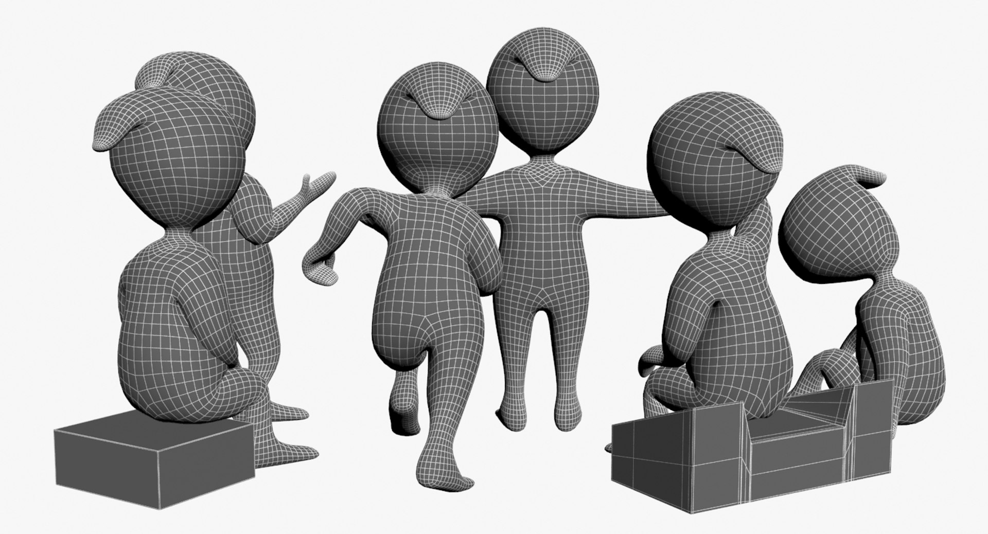 3D Generic Toon Character Rigged Model - TurboSquid 1321842