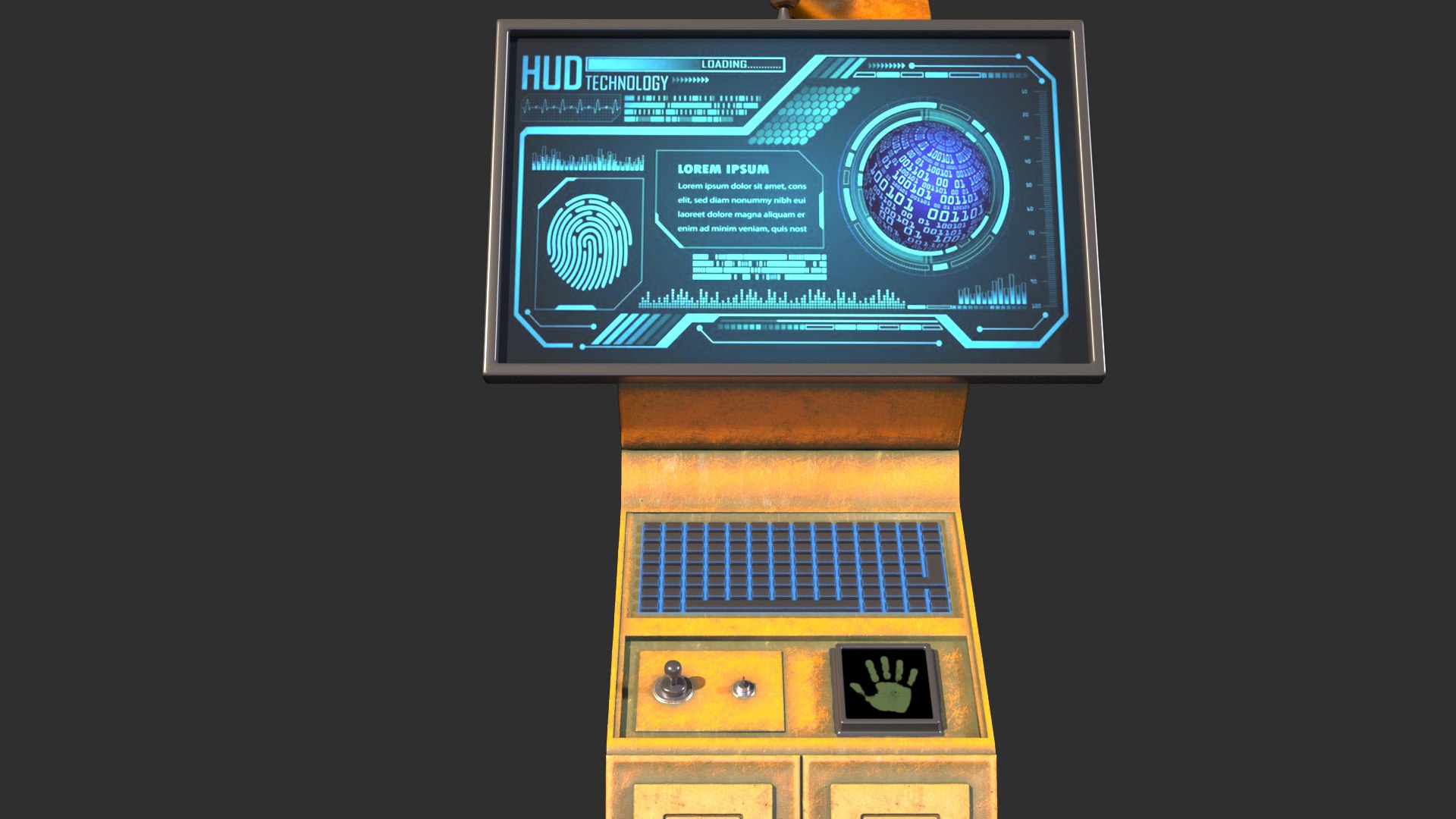 3D Sci-Fi Command Computer - TurboSquid 2176439