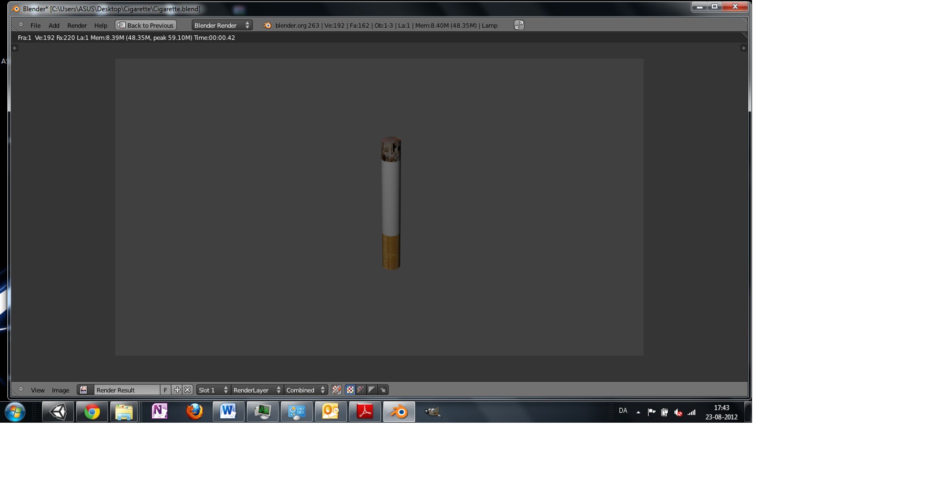 3d Model Cigarrete