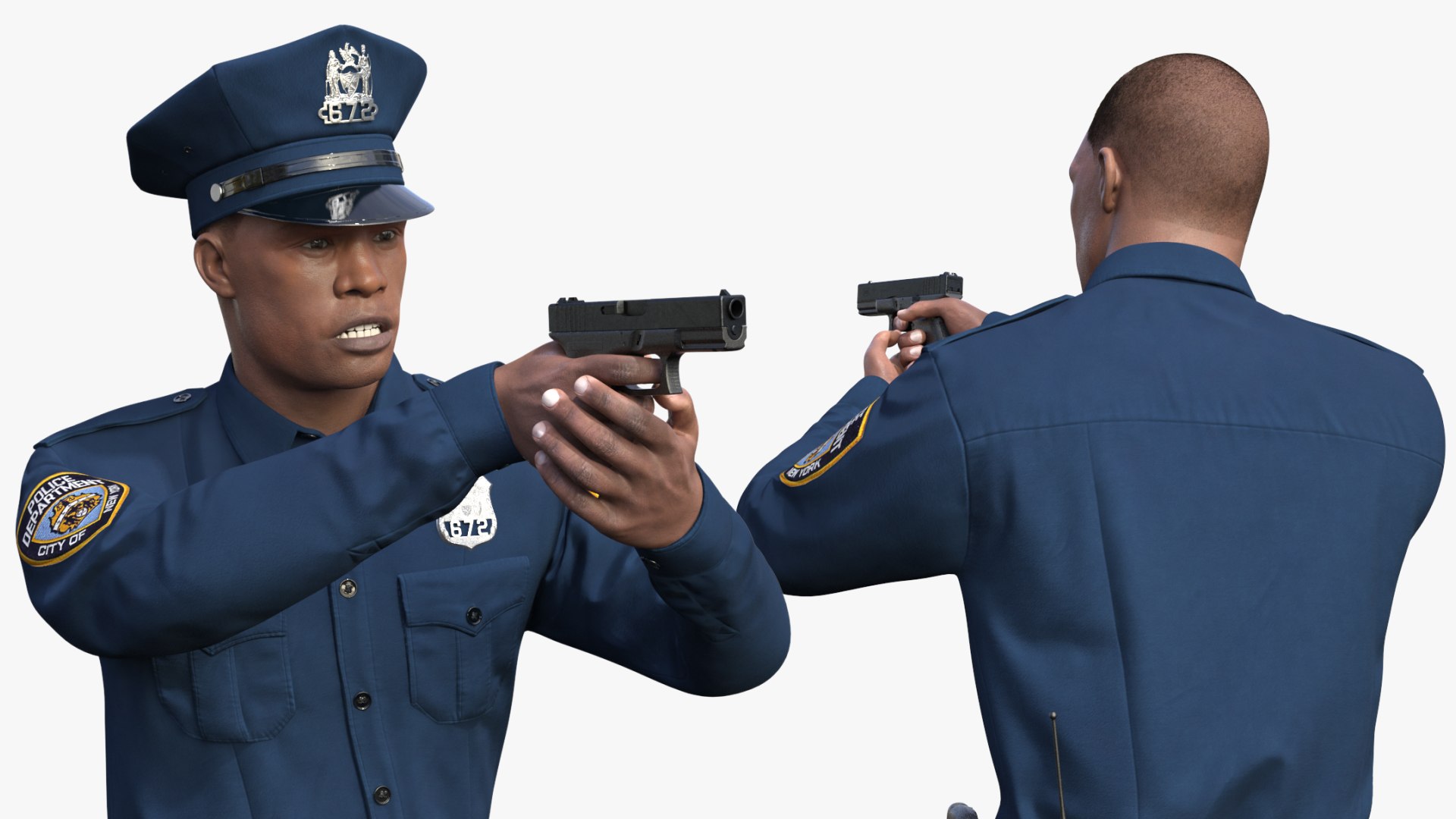 African american nypd police 3D model - TurboSquid 1476266