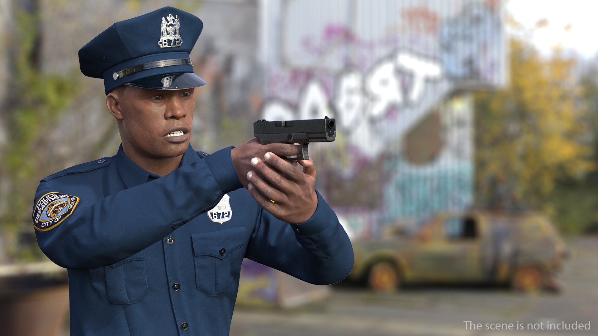 African american nypd police 3D model - TurboSquid 1476266
