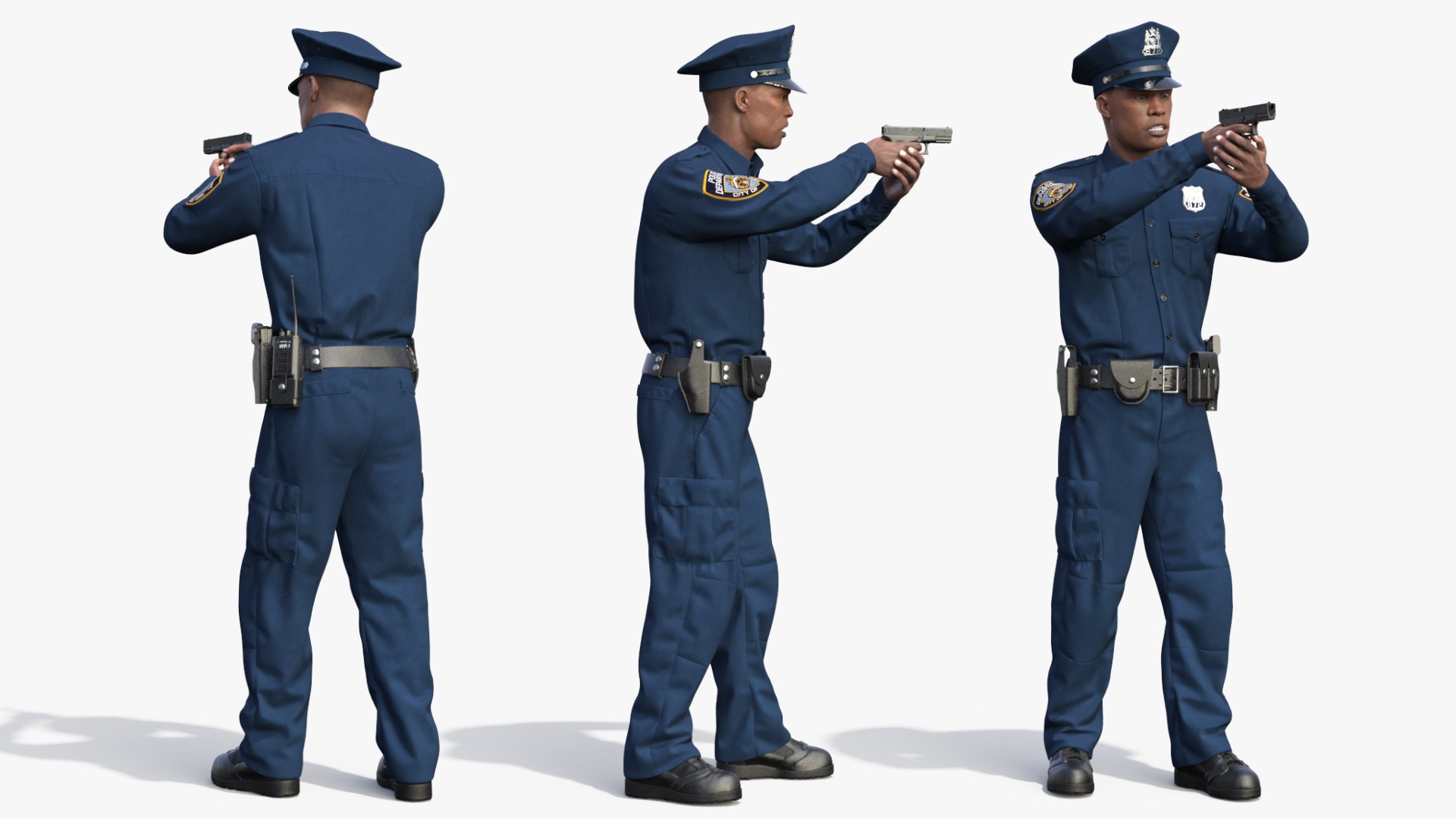 African american nypd police 3D model - TurboSquid 1476266