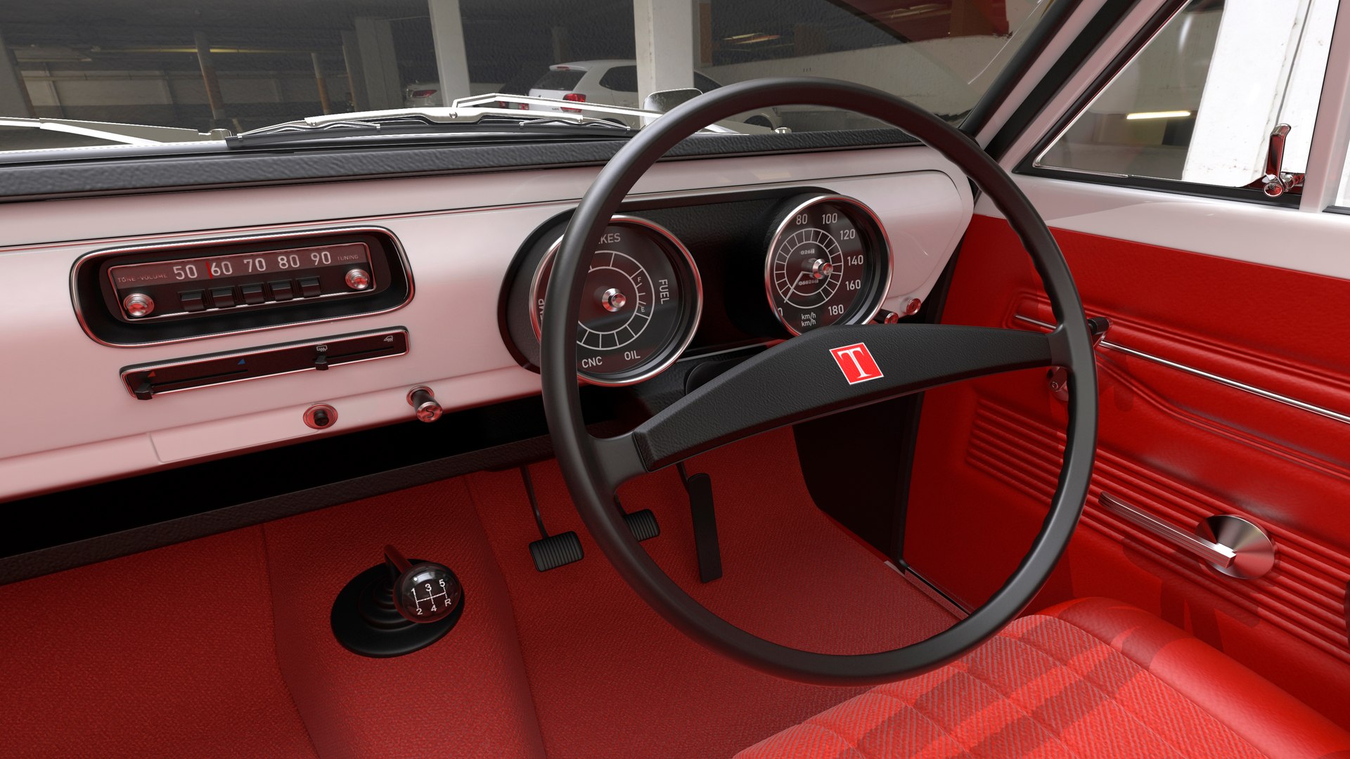 1st Gen Toyota Corolla E10 1966 White Rigged for Cinema 4D 3D model ...