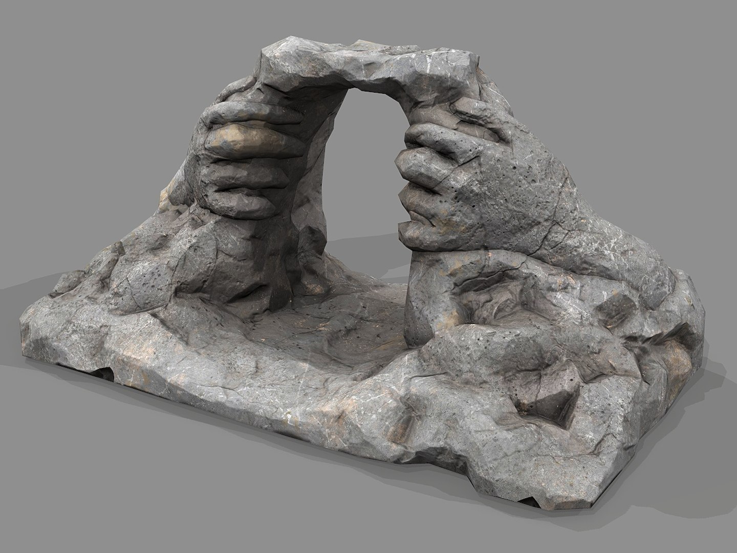 3D Cave Entrance Cliff Stone 02 - TurboSquid 2142267