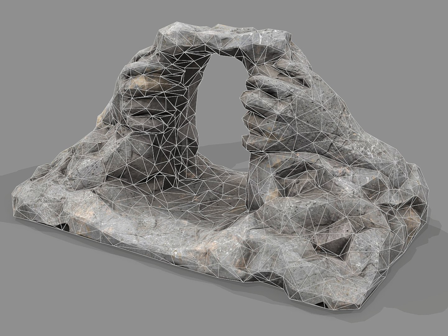 3D Cave Entrance Cliff Stone 02 - TurboSquid 2142267