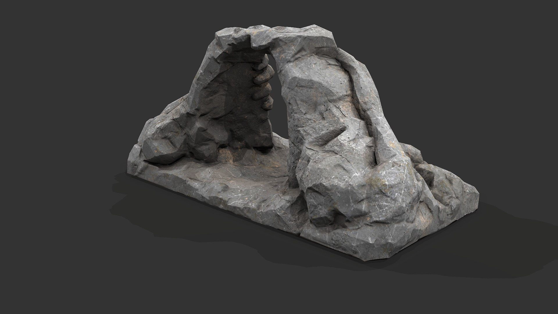 3D Cave Entrance Cliff Stone 02 - TurboSquid 2142267