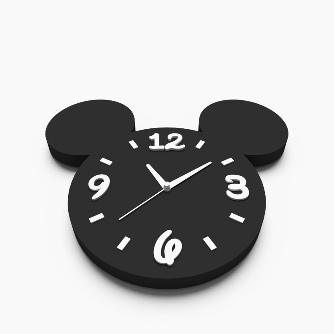 Mickey Mouse Wall Clock 3ds