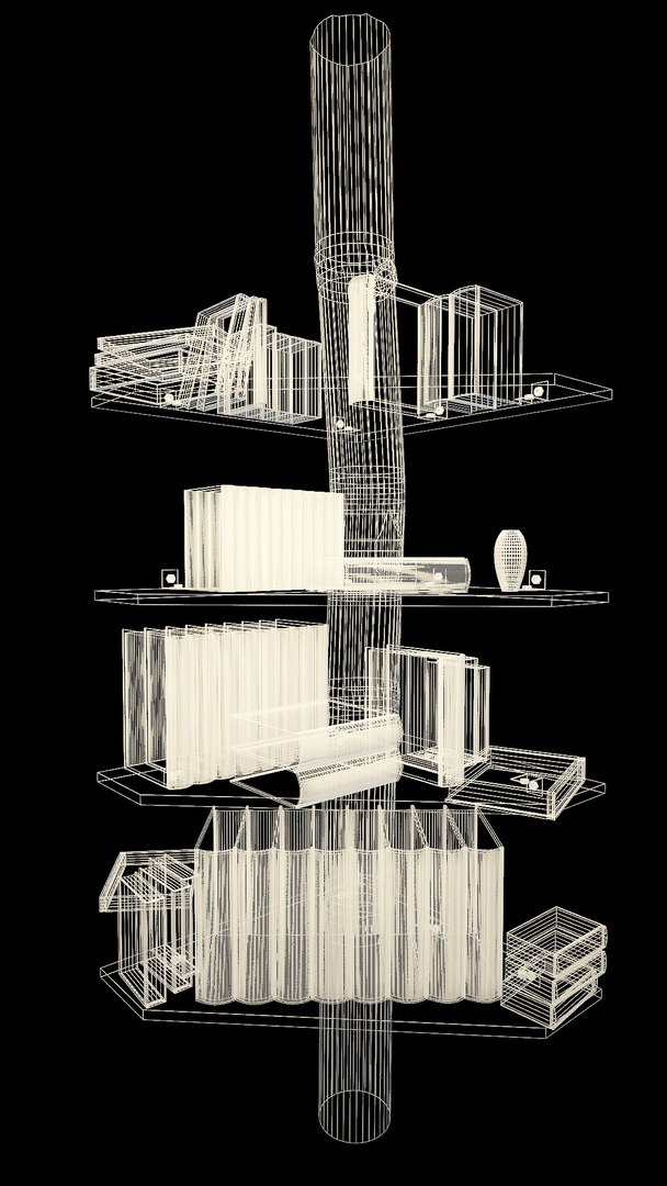 3D Bookshelf Wood Trunk With Books 2 - TurboSquid 1889549