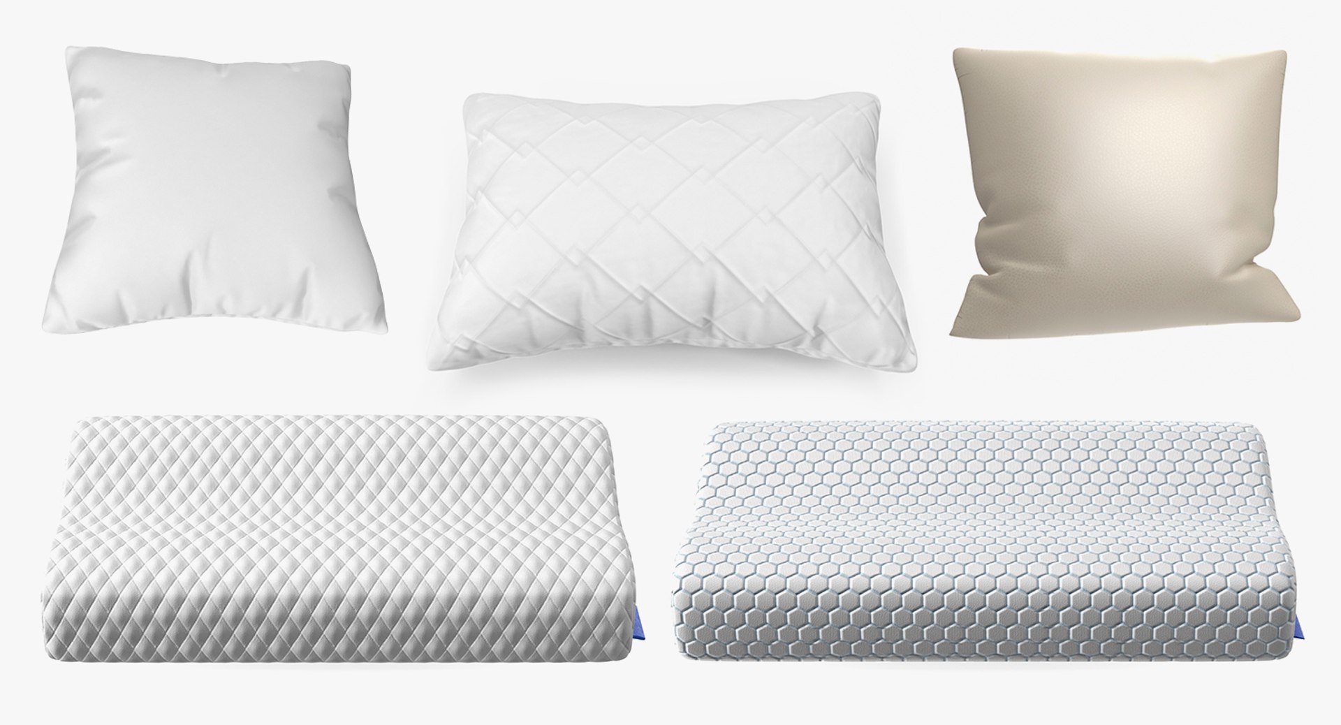 Sleeping Pillows Collection 4 3D model - TurboSquid 2117406
