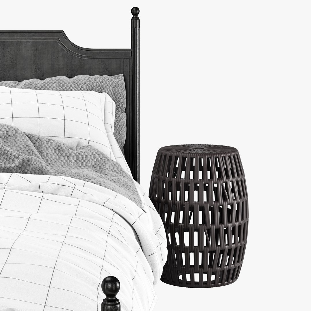 Magnolia Home Manor Cathedral Bed 3D Model - TurboSquid 2038301