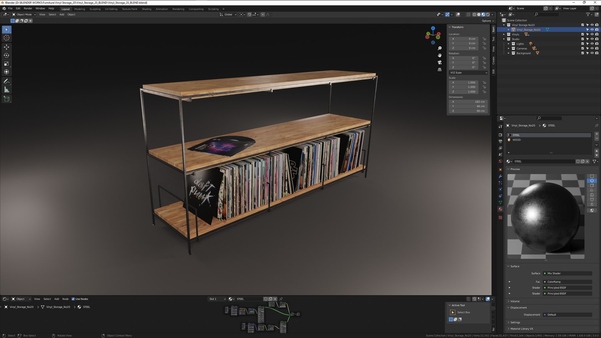 Vinyl Storage No-20 3D Model - TurboSquid 1834882