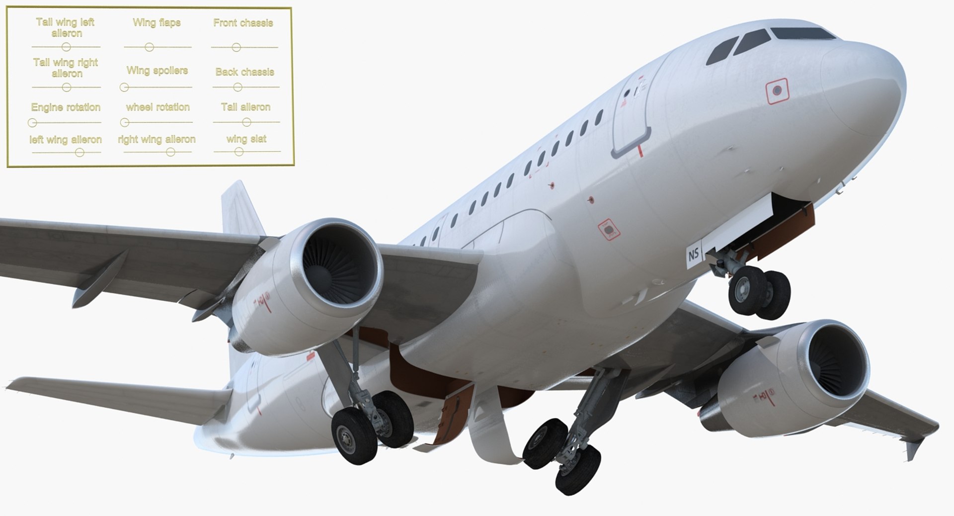 Airbus A318 Generic Rigged 3D Model - TurboSquid 1229304