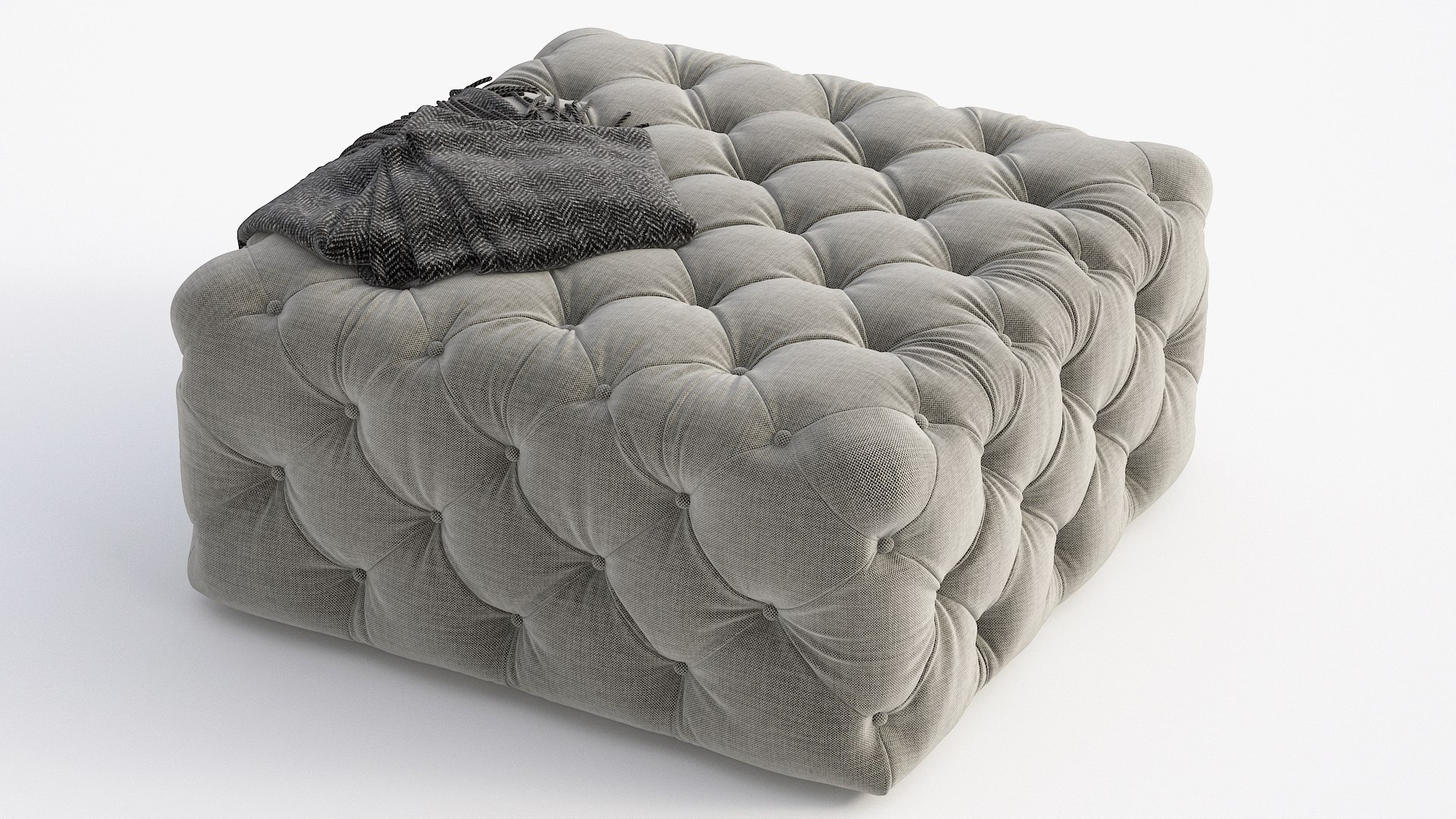 3D Pouf Chesterfield Model - TurboSquid 1843107