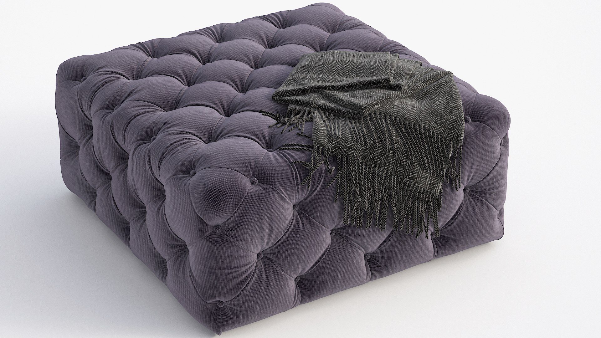 3D Pouf Chesterfield Model - TurboSquid 1843107