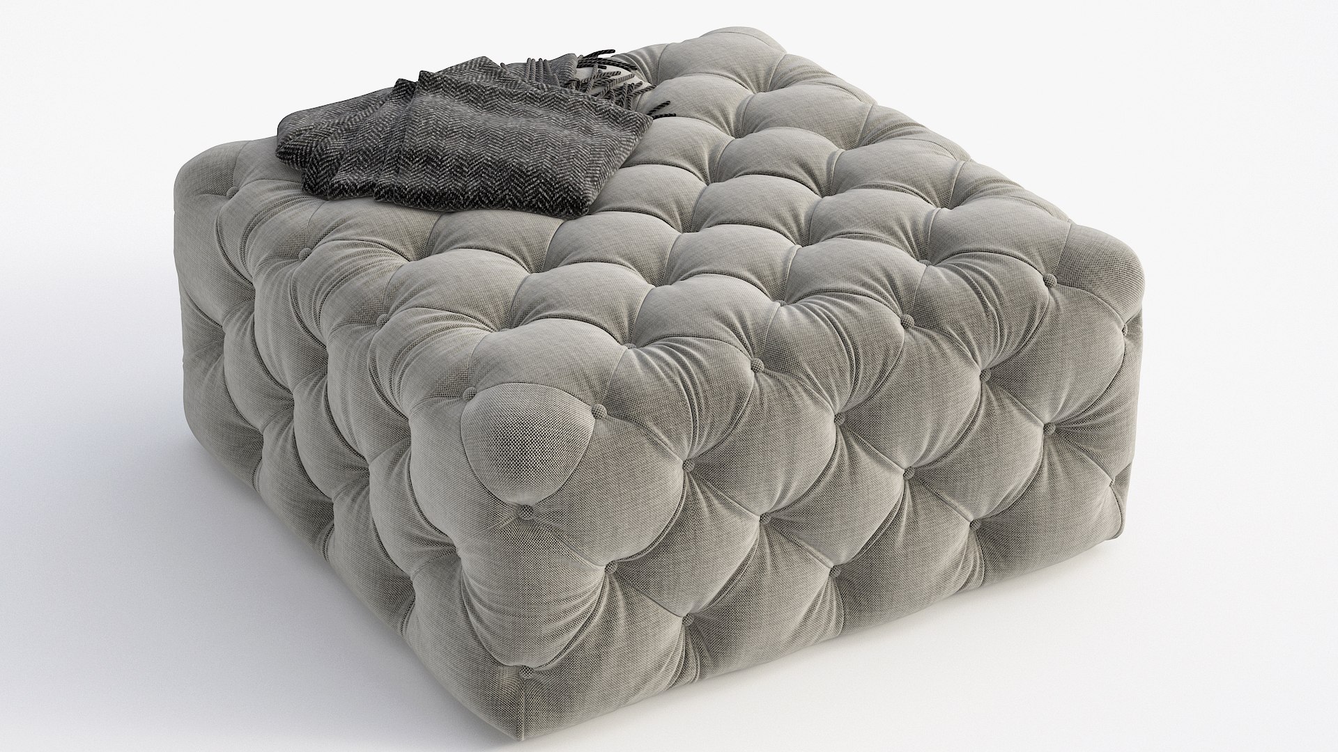 3D Pouf Chesterfield Model - TurboSquid 1843107