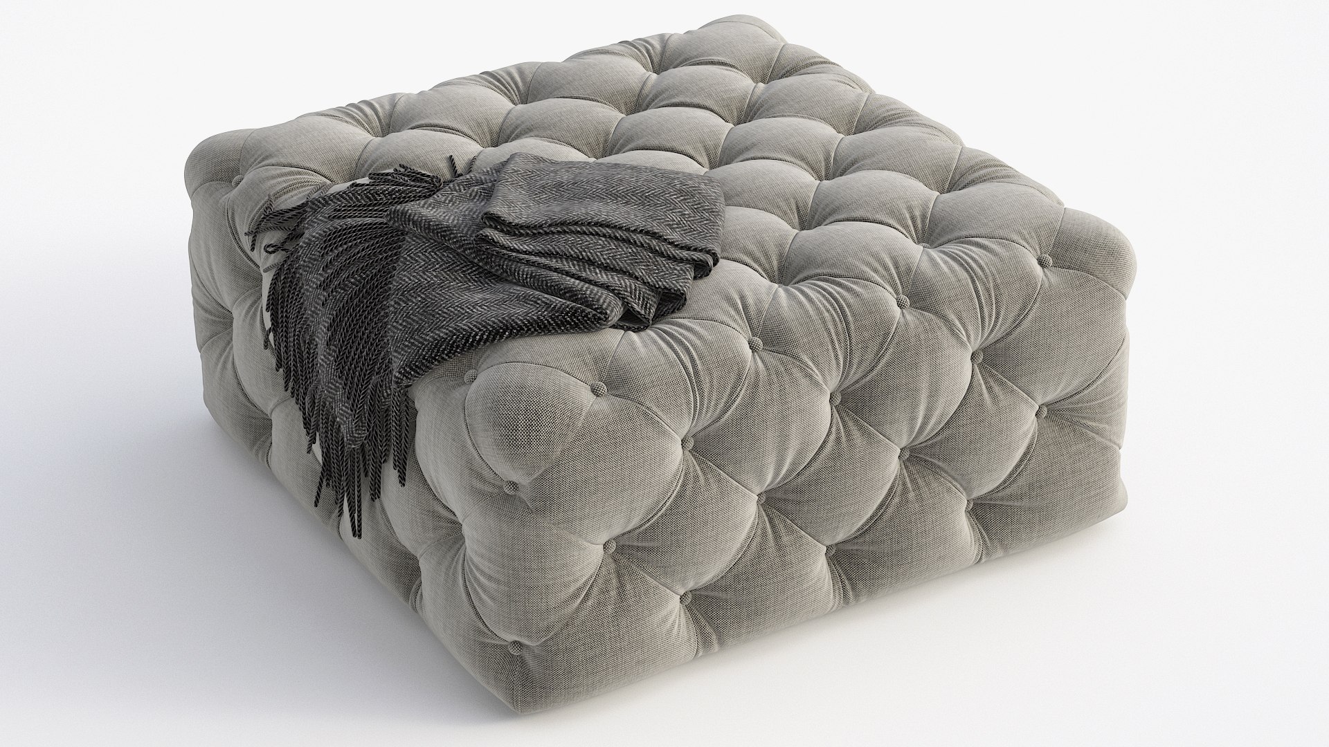 3D Pouf Chesterfield Model - TurboSquid 1843107