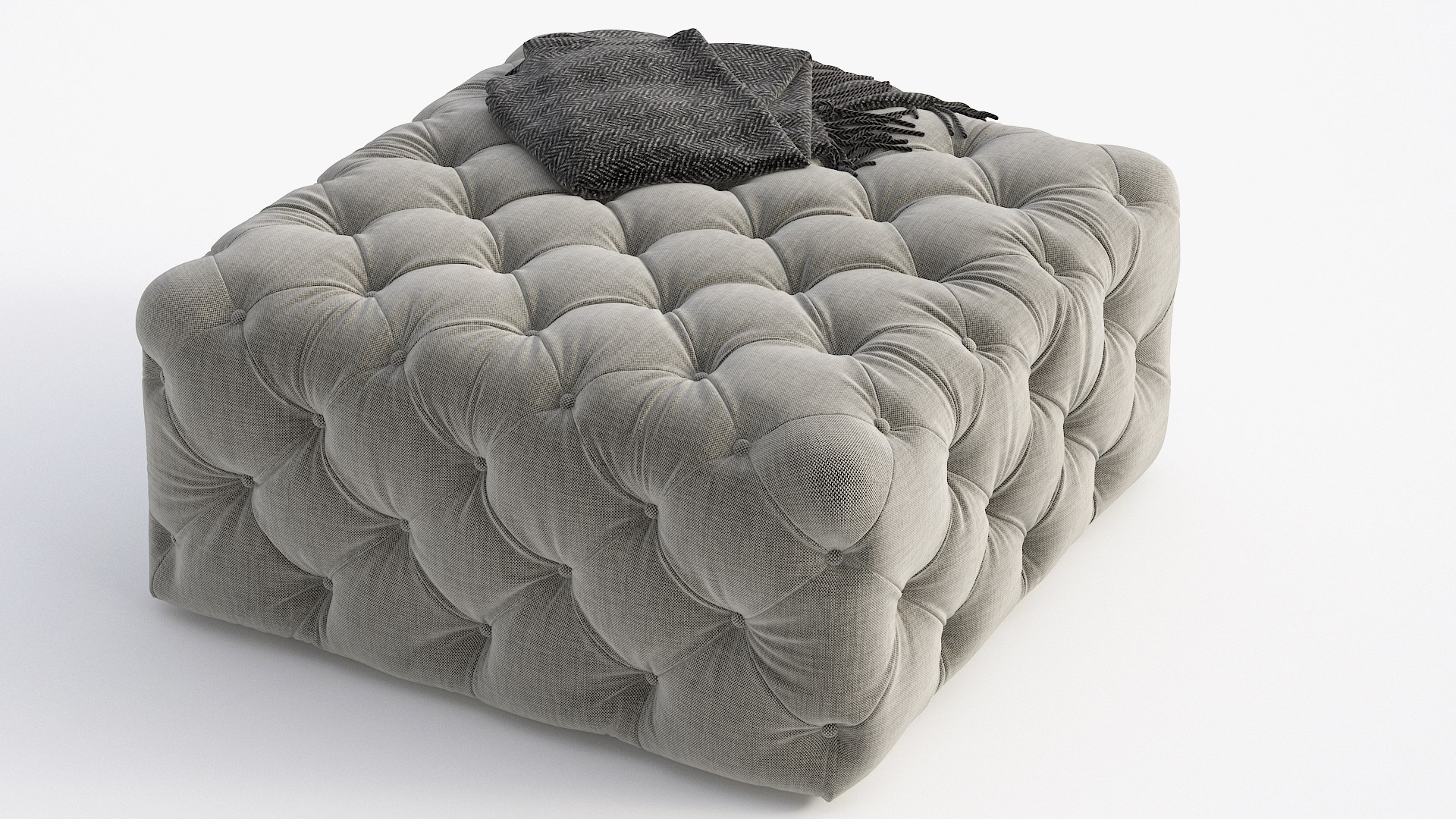 3D Pouf Chesterfield Model - TurboSquid 1843107