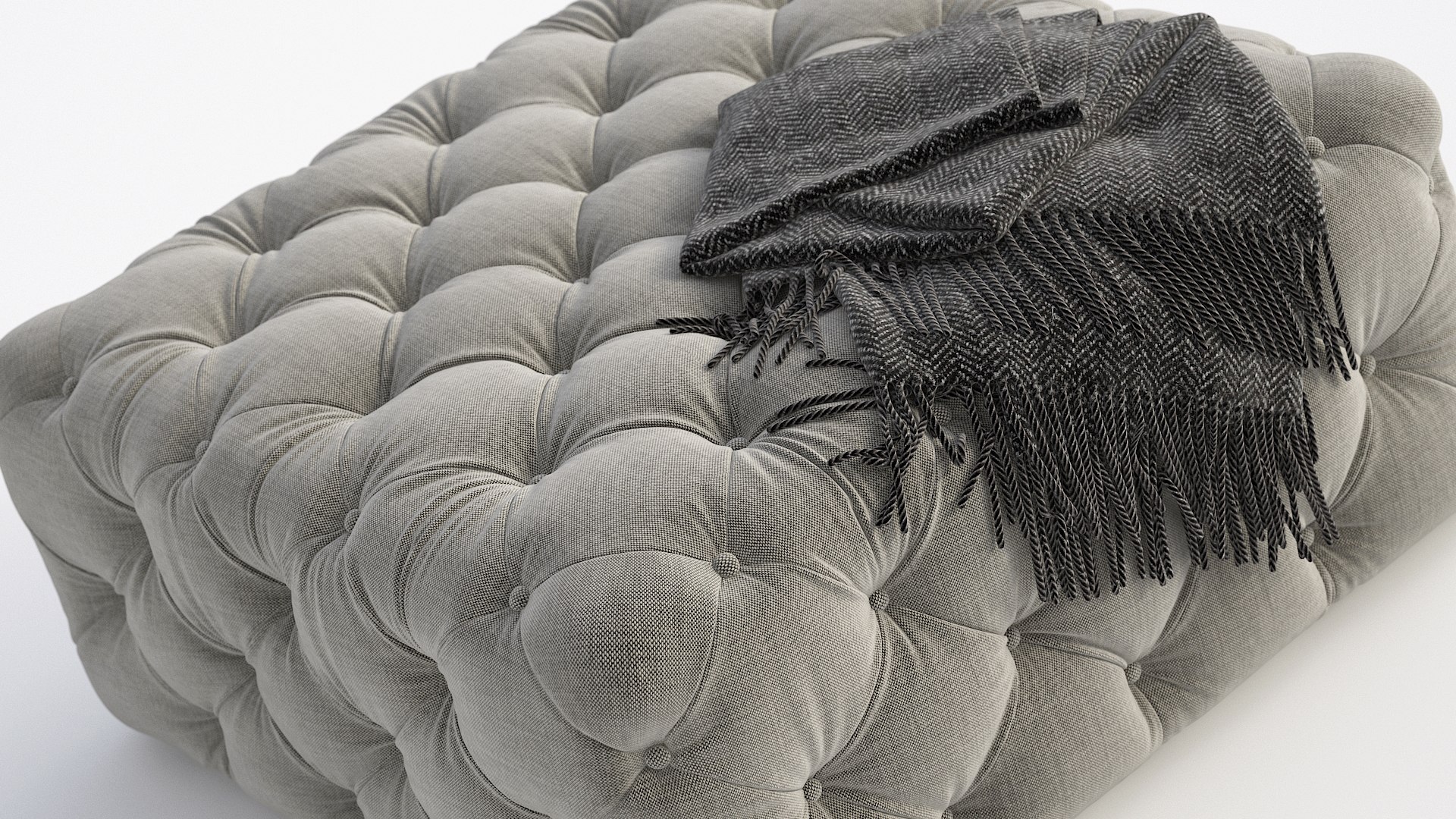 3D Pouf Chesterfield Model - TurboSquid 1843107