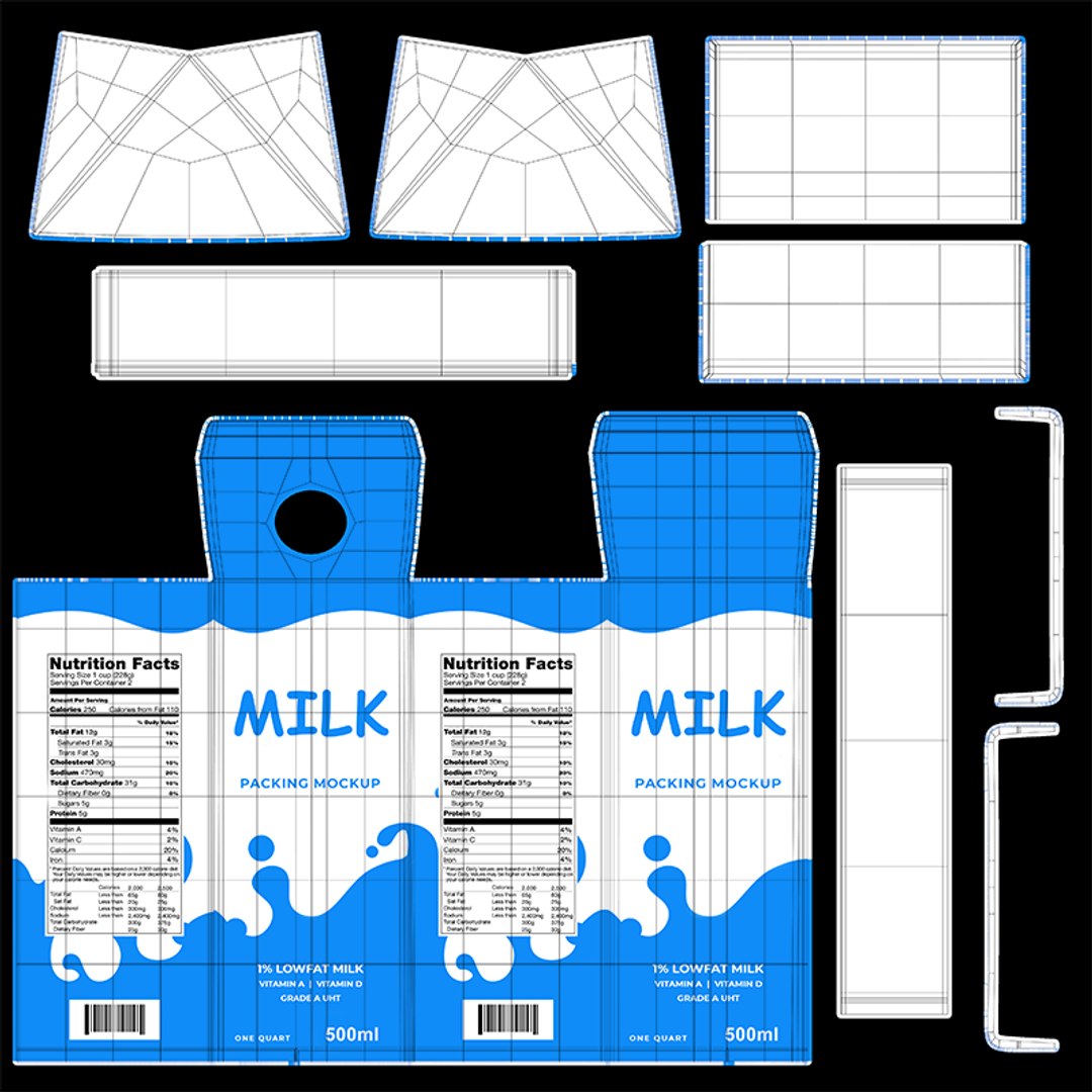 3D milk carton - TurboSquid 1703351