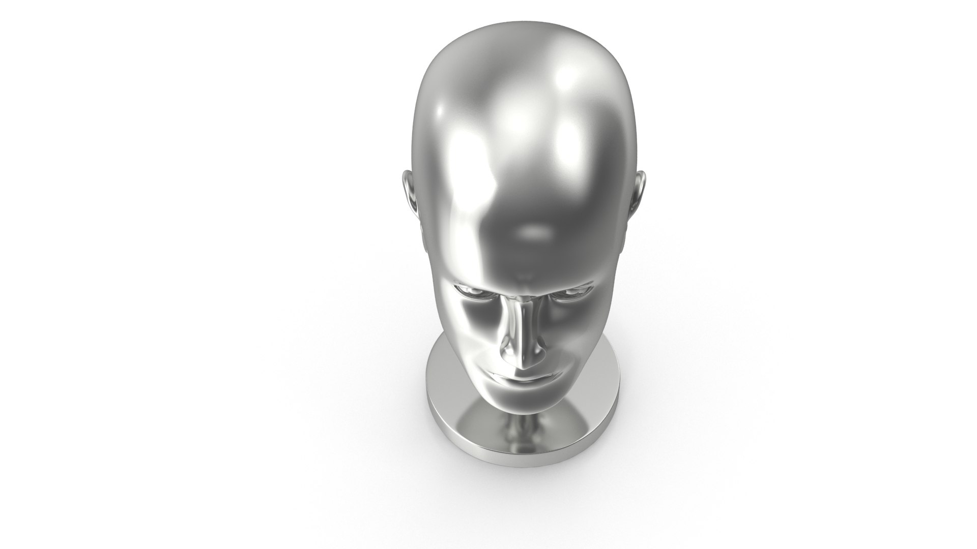 3D silver head statue model - TurboSquid 1566939