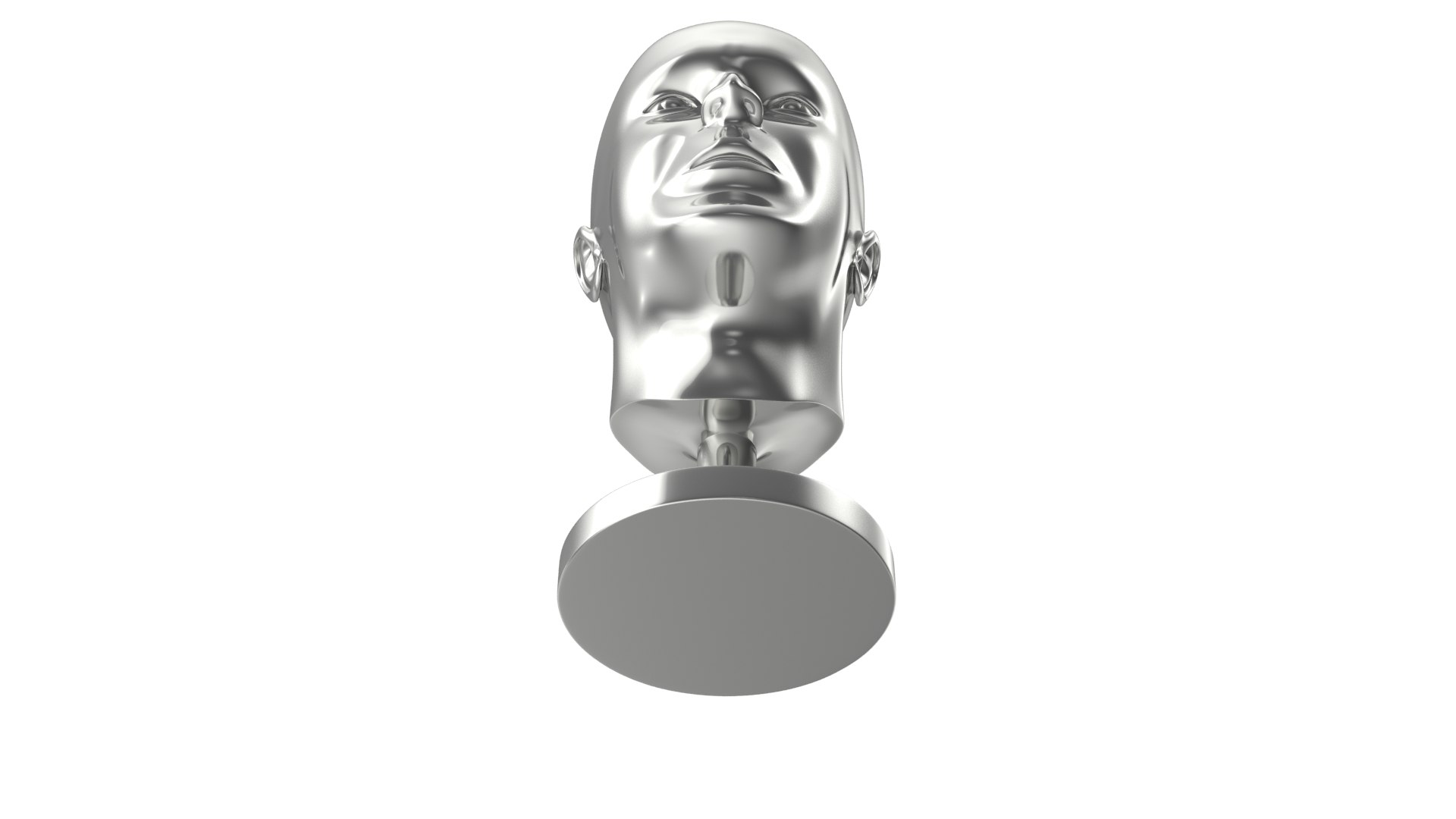 3D silver head statue model - TurboSquid 1566939