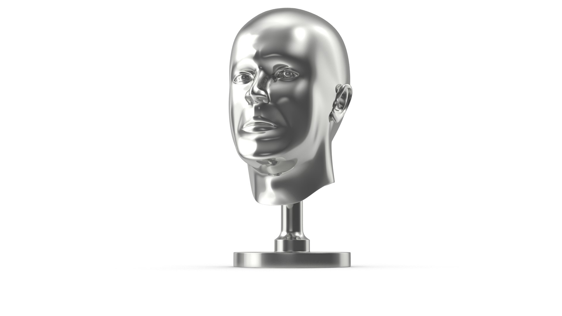 3D silver head statue model - TurboSquid 1566939