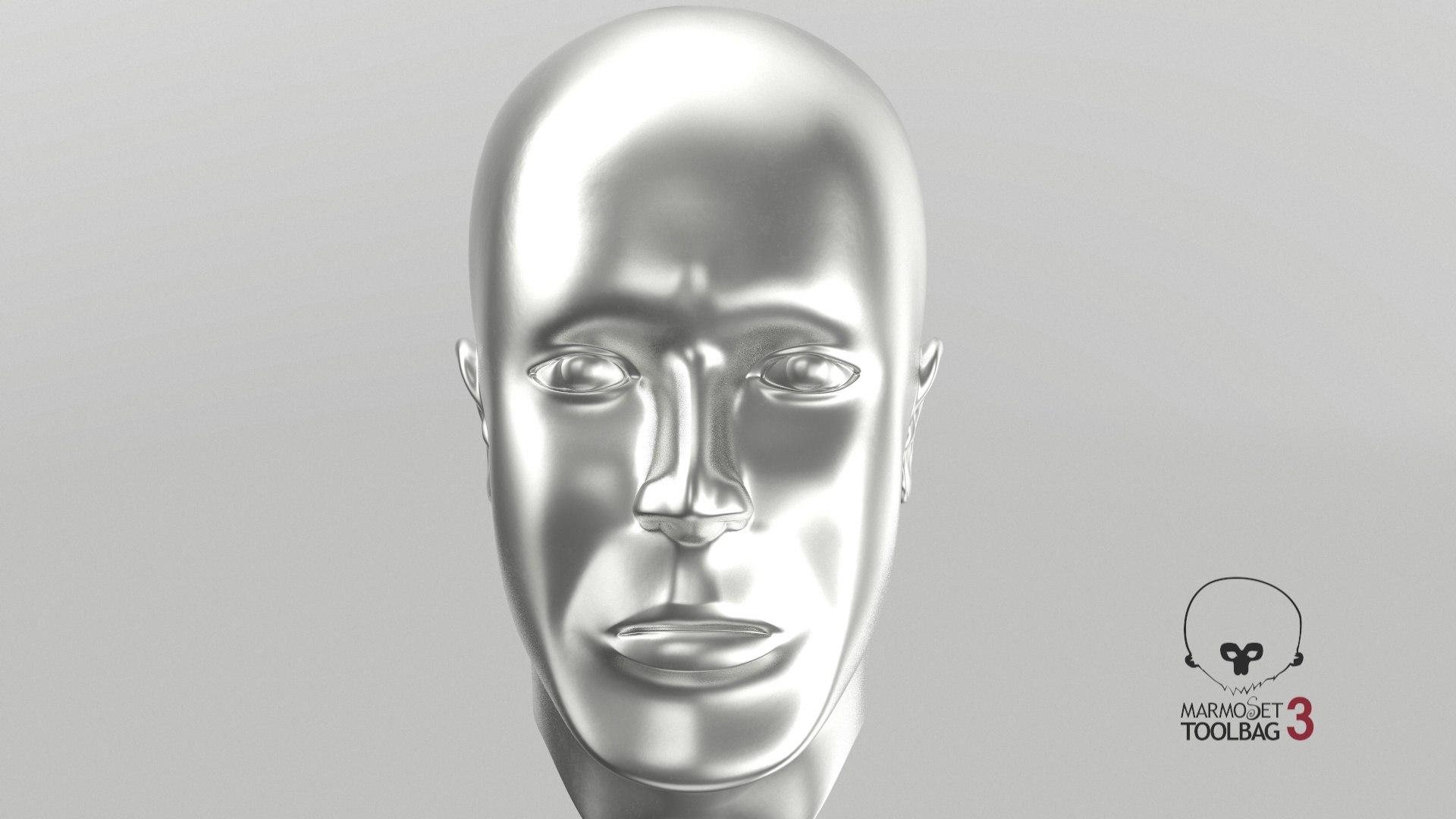 3D silver head statue model - TurboSquid 1566939