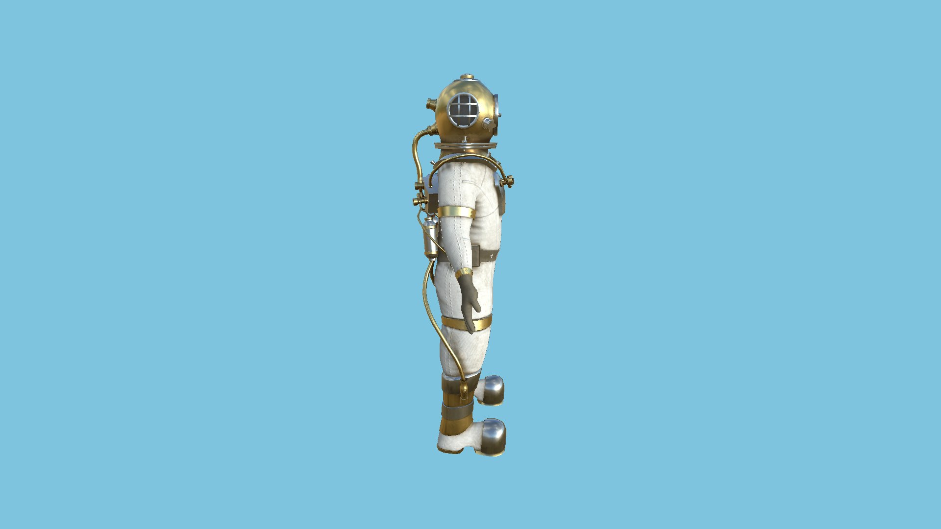 Diving Suit 03 - White Gold - Character Design Fashion Model ...
