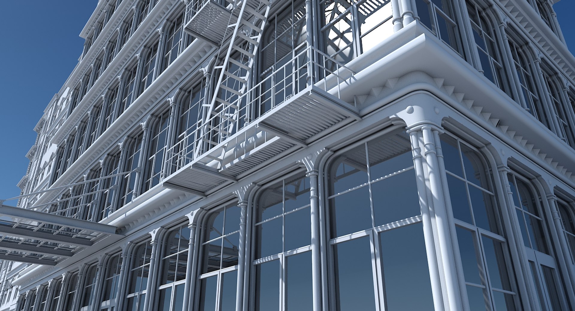 3D Tenement Building Facades - TurboSquid 1303452