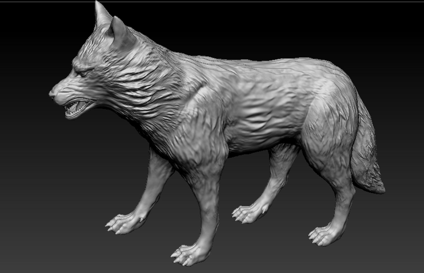 Wolf sculpture zbrush 3D model - TurboSquid 1465782