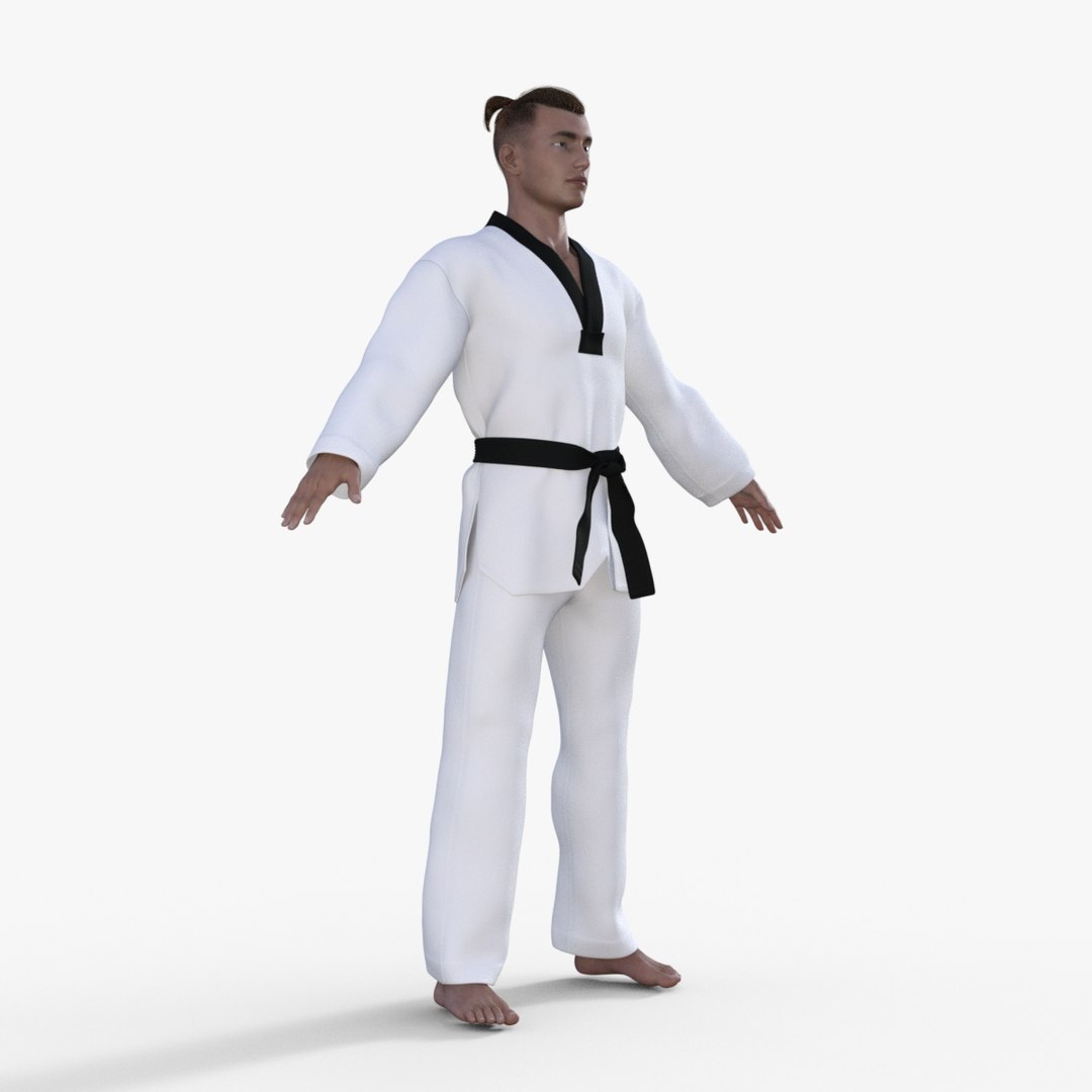3D Realistic Karate Man Model - TurboSquid 2143361