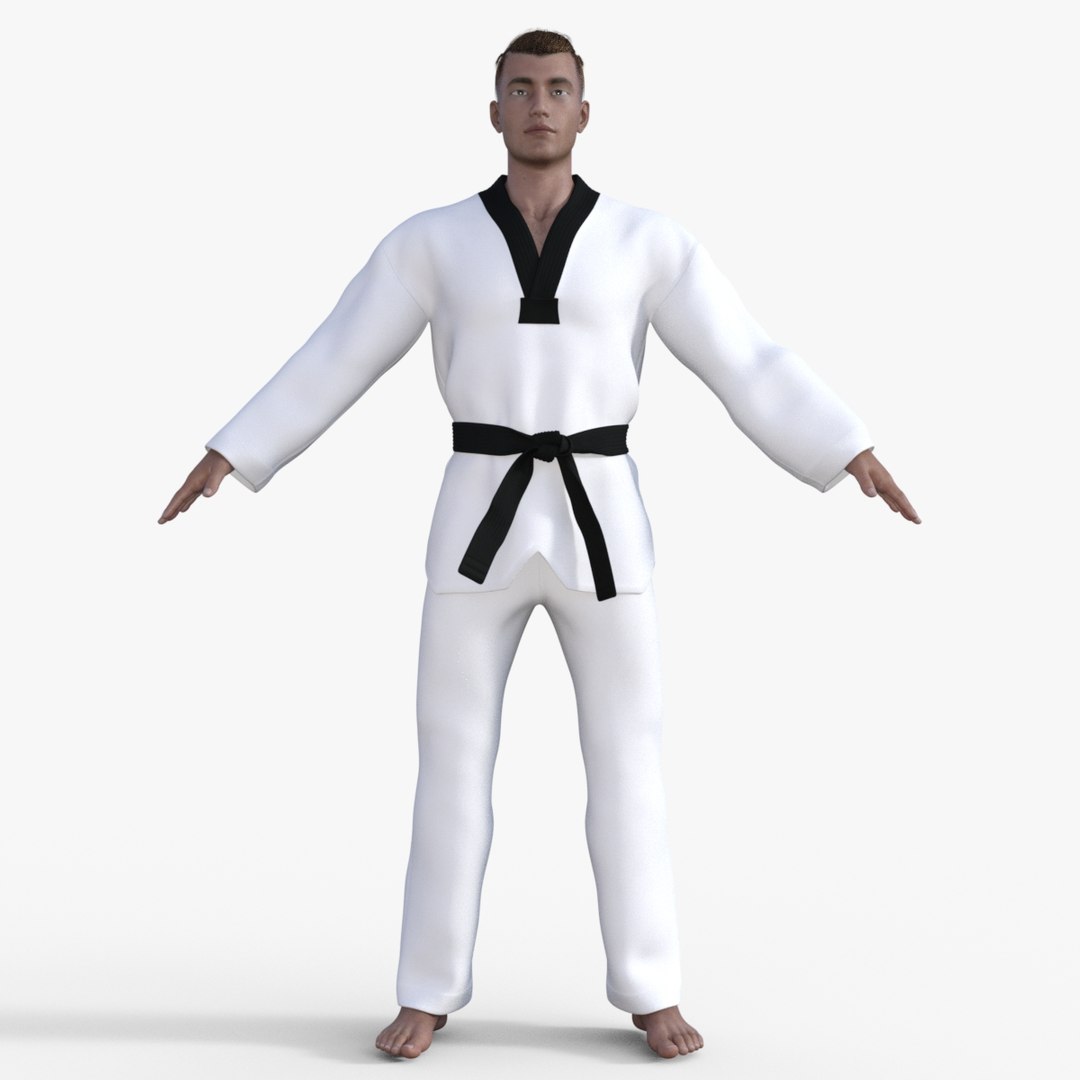 3D Realistic Karate Man Model - TurboSquid 2143361