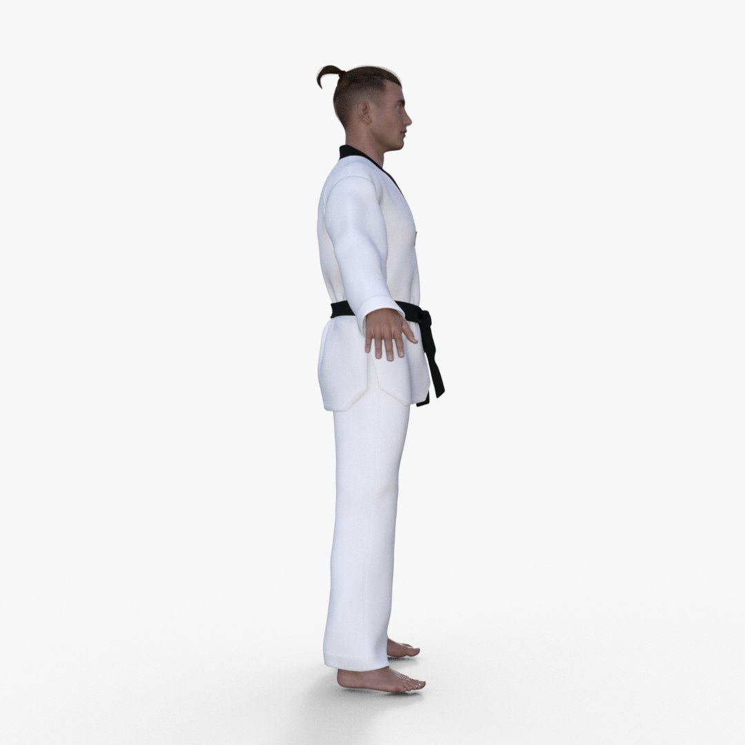 3D Realistic Karate Man Model - TurboSquid 2143361