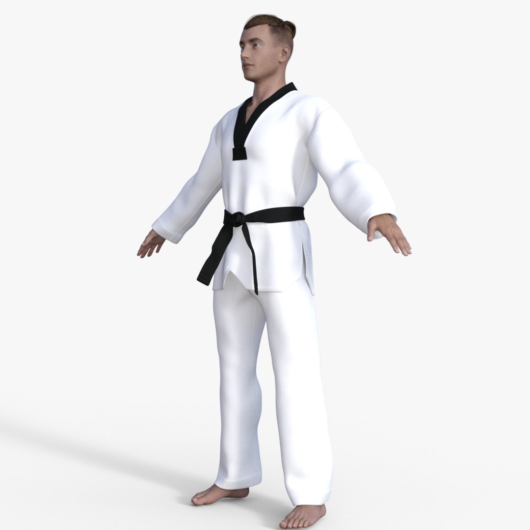 3D Realistic Karate Man Model - TurboSquid 2143361