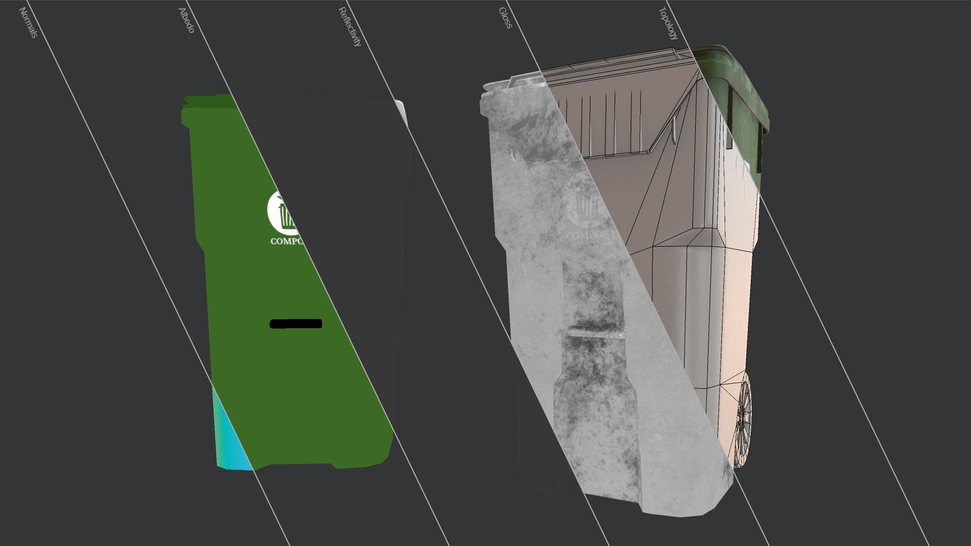 Plastic trash bin garbage 3D - TurboSquid 1514637