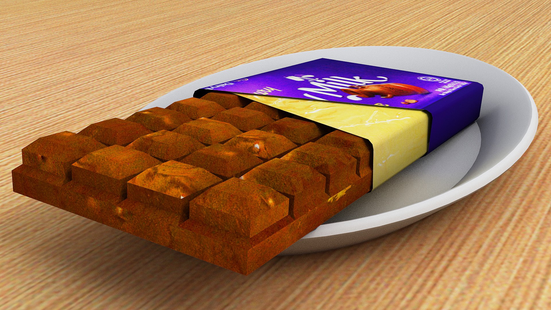 3D Chocolate Bar Model - TurboSquid 1924211