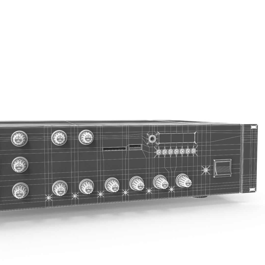 Power Amplifier W Remote PBR 3D model - TurboSquid 1919388