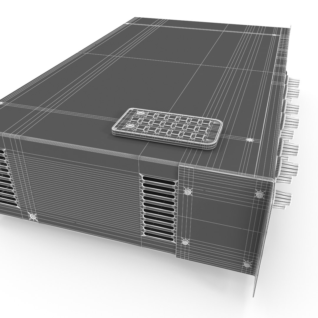 Power Amplifier W Remote PBR 3D model - TurboSquid 1919388