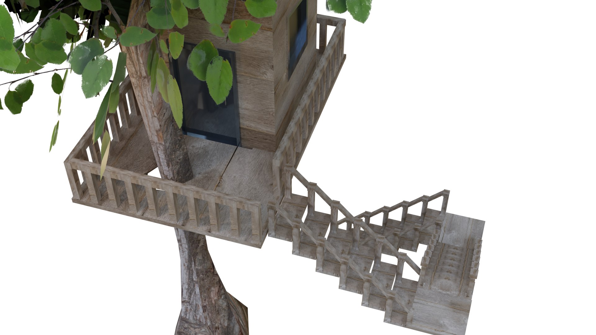 3D Tree House Lowpoly Model - TurboSquid 2064951