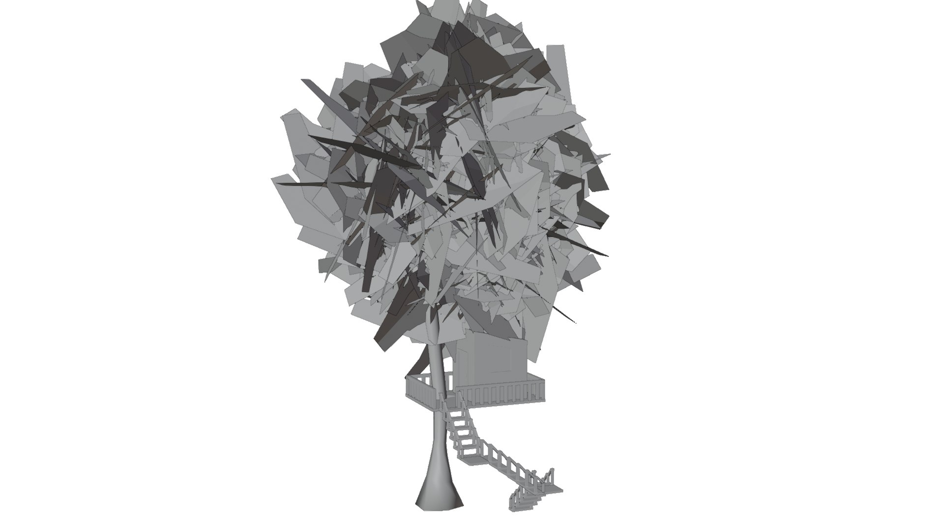 3D Tree House Lowpoly Model - TurboSquid 2064951