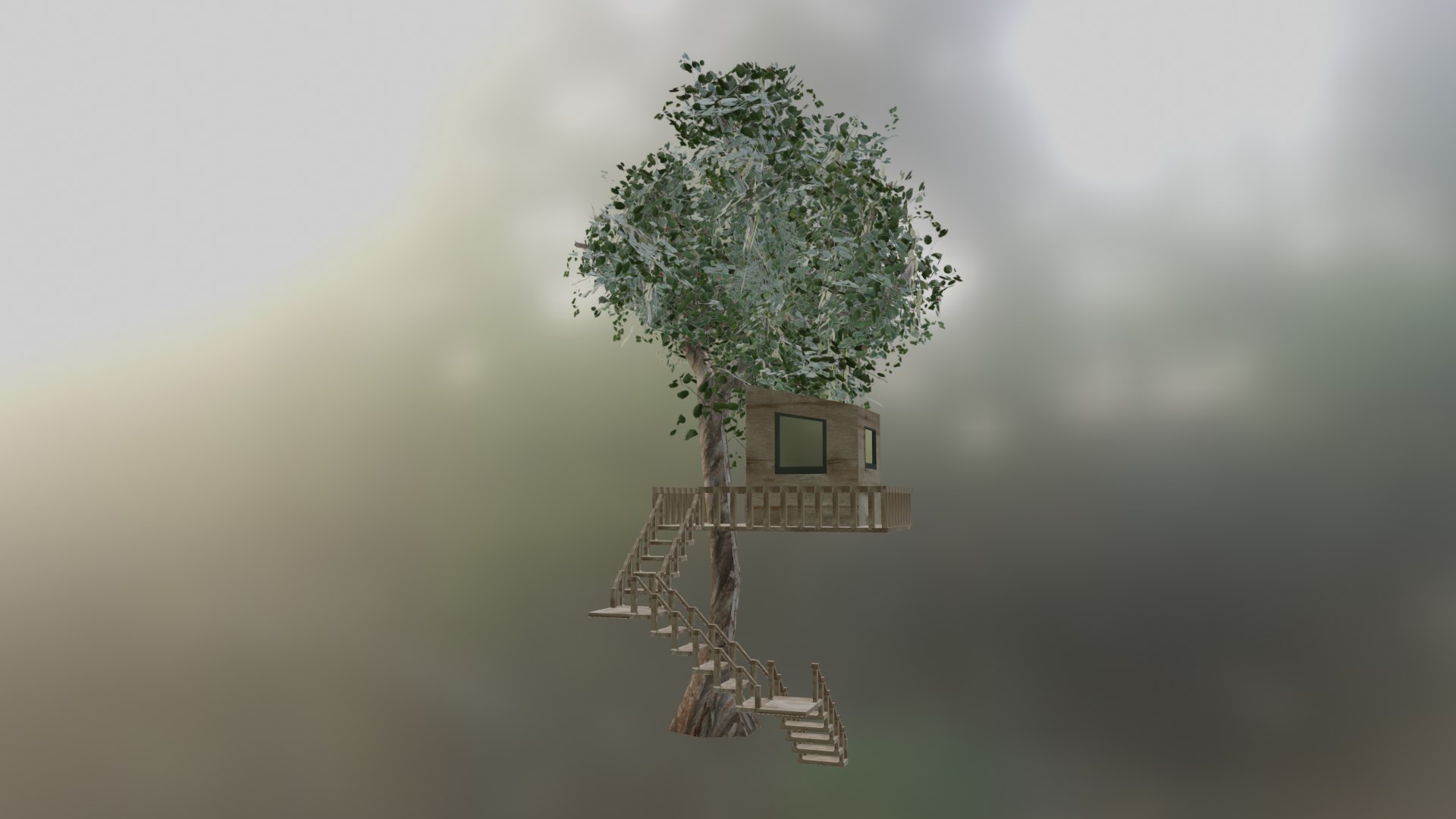 3D Tree House Lowpoly Model - TurboSquid 2064951