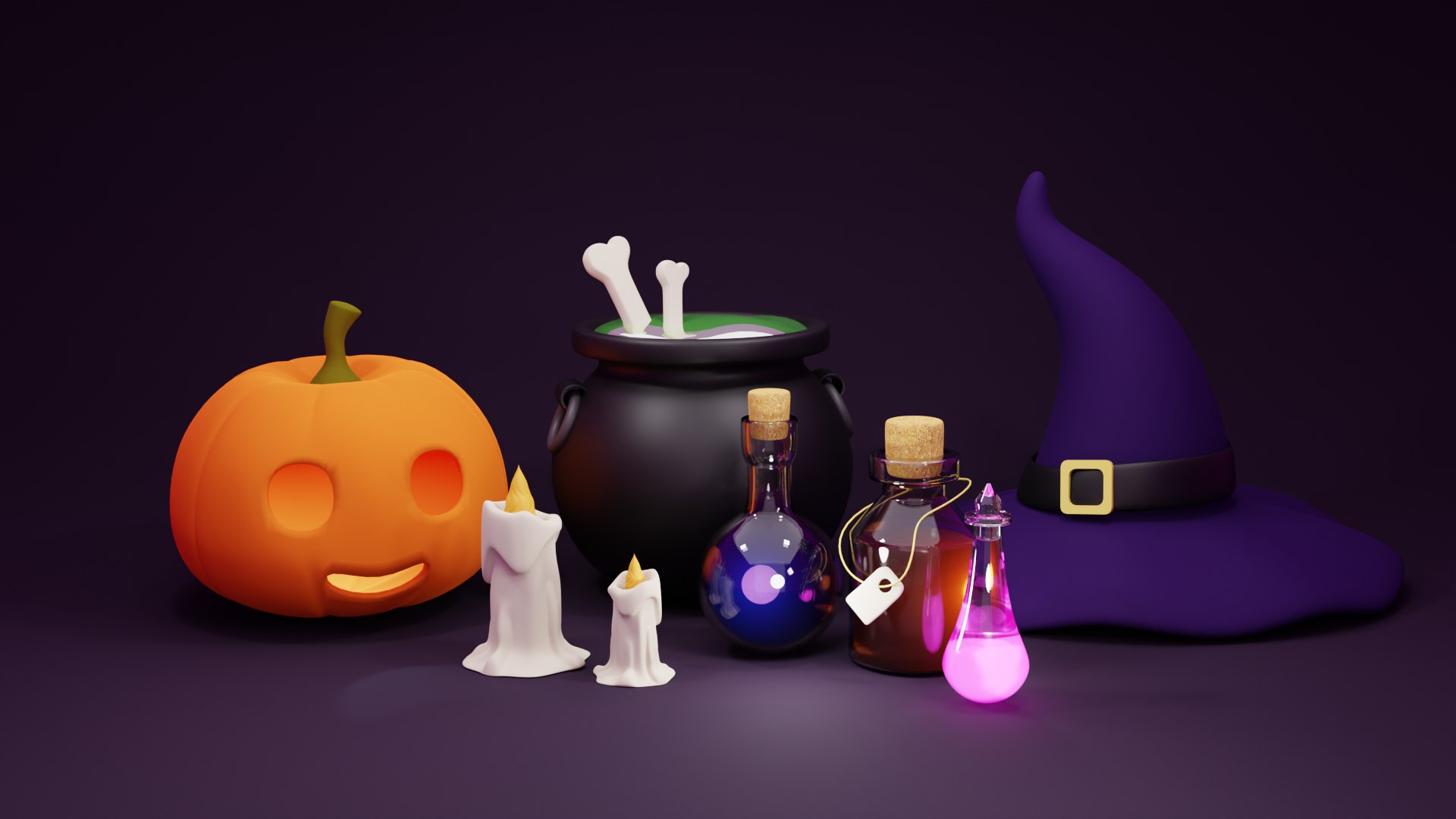 3D Model Halloween Set - TurboSquid 2196075
