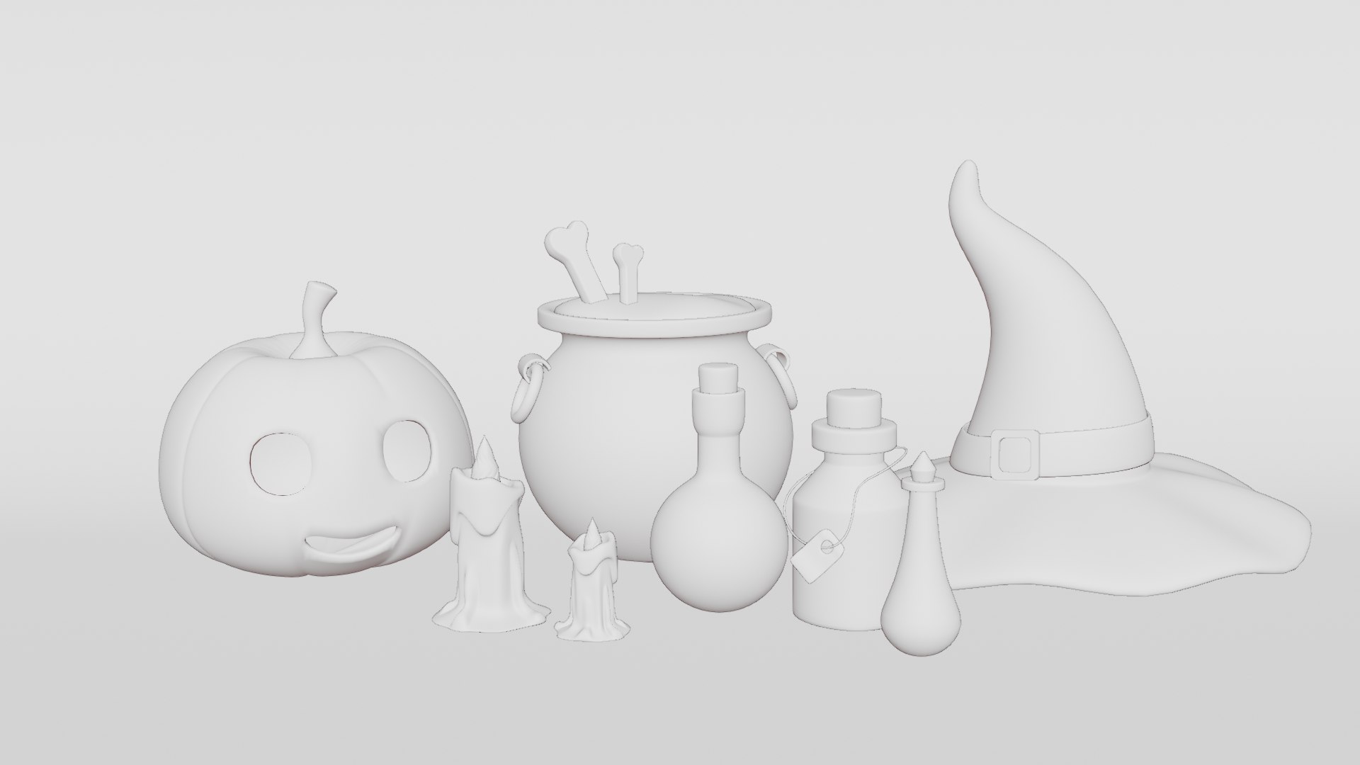 3D Model Halloween Set - TurboSquid 2196075