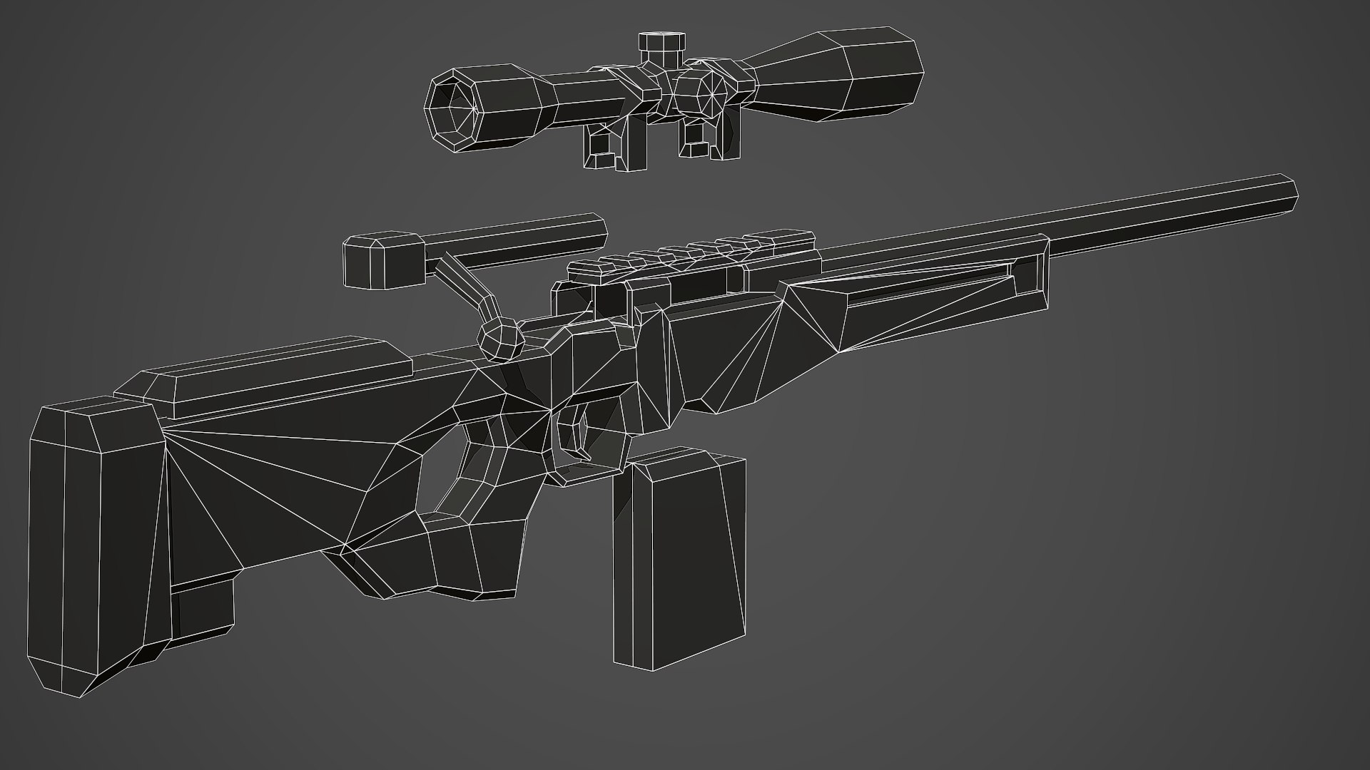 Stylized Awp Sniper Rifle Low Poly Mobile Ready 3d Turbosquid 2050712
