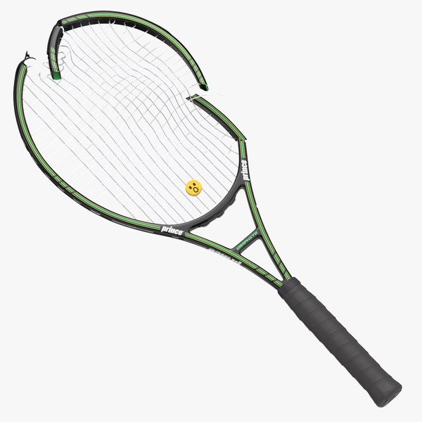 3d model tennis racket ball
