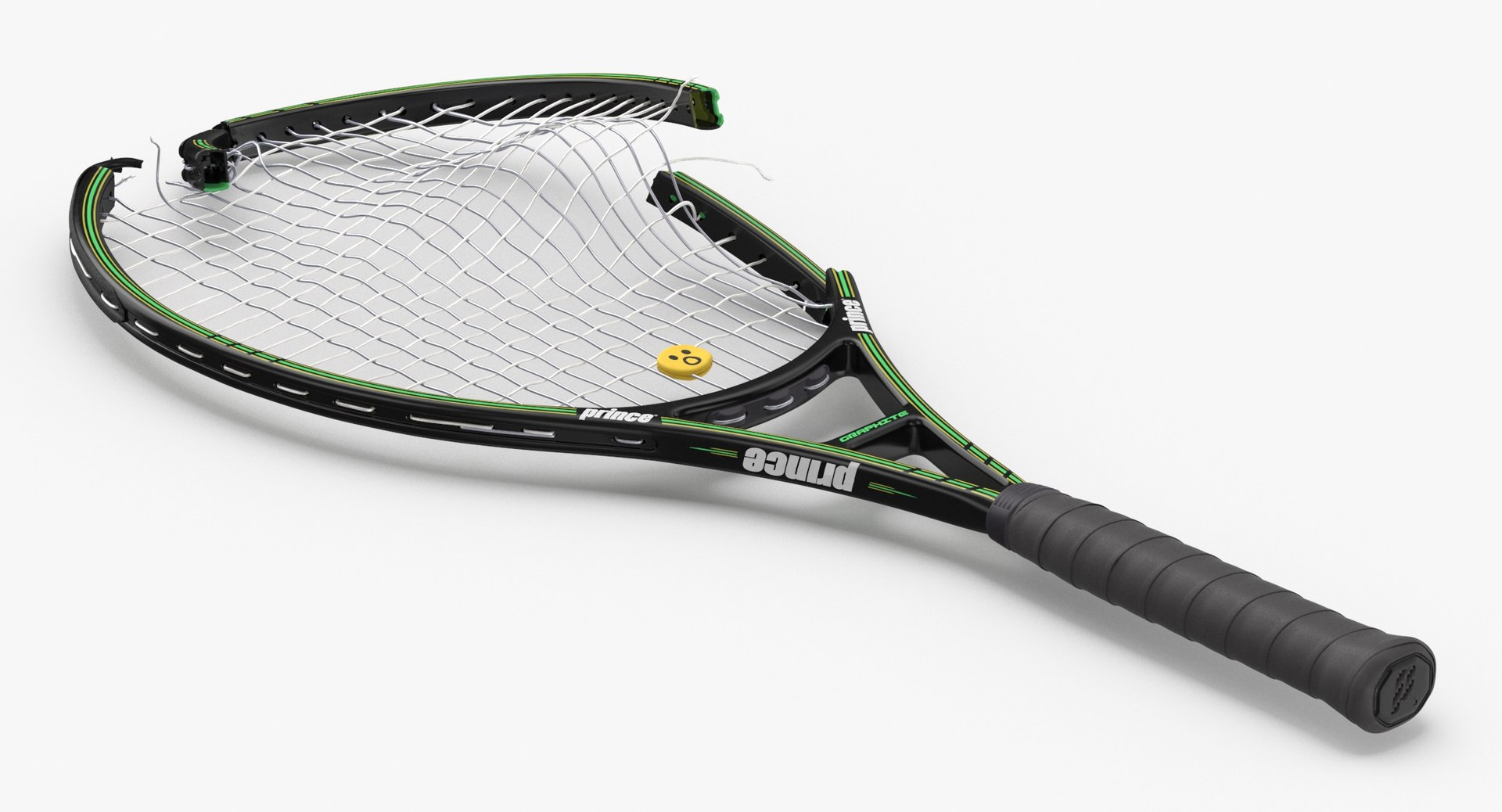 3D Model Tennis Racket Broken - TurboSquid 1562458