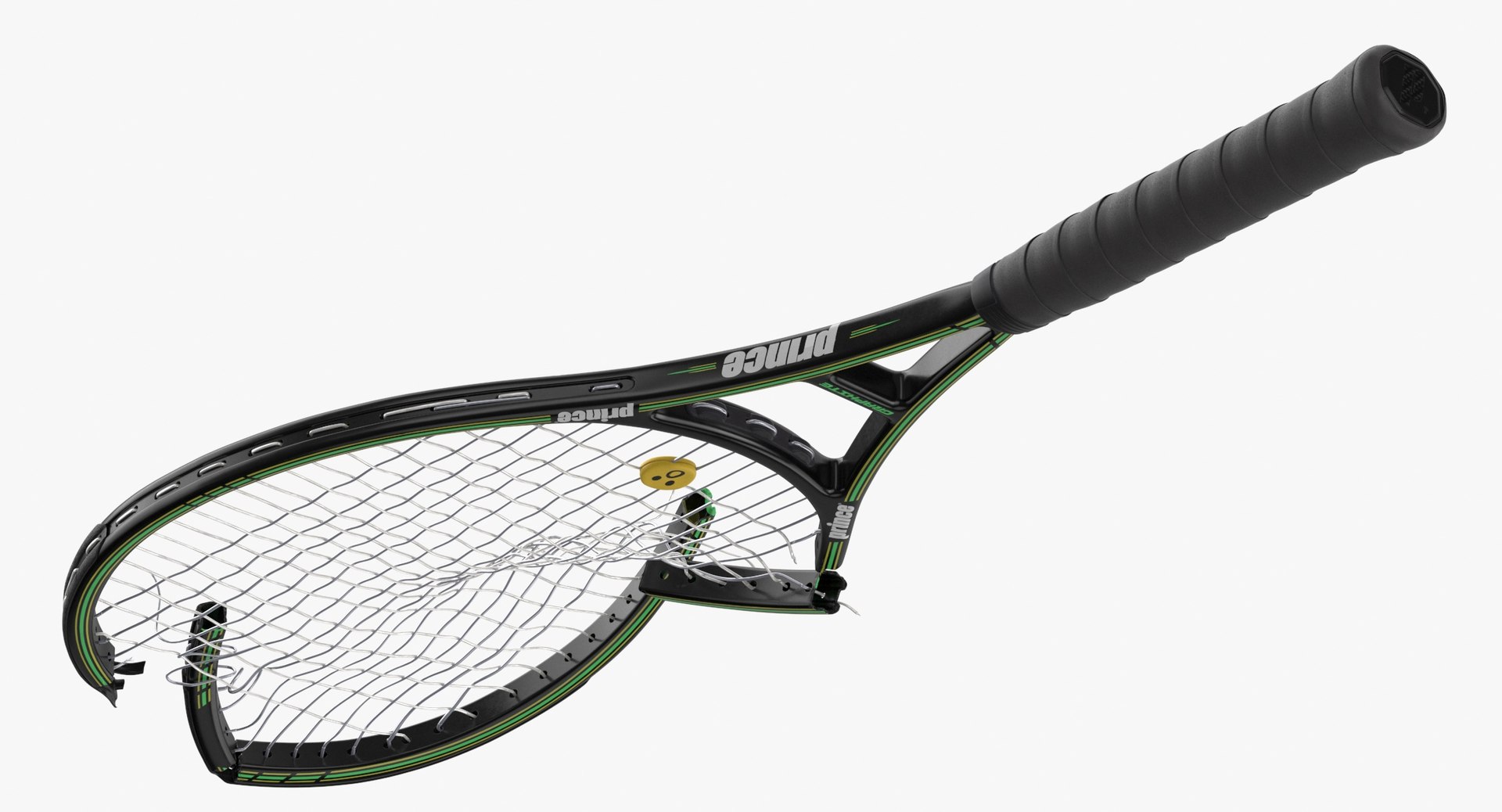 3D Model Tennis Racket Broken - TurboSquid 1562458
