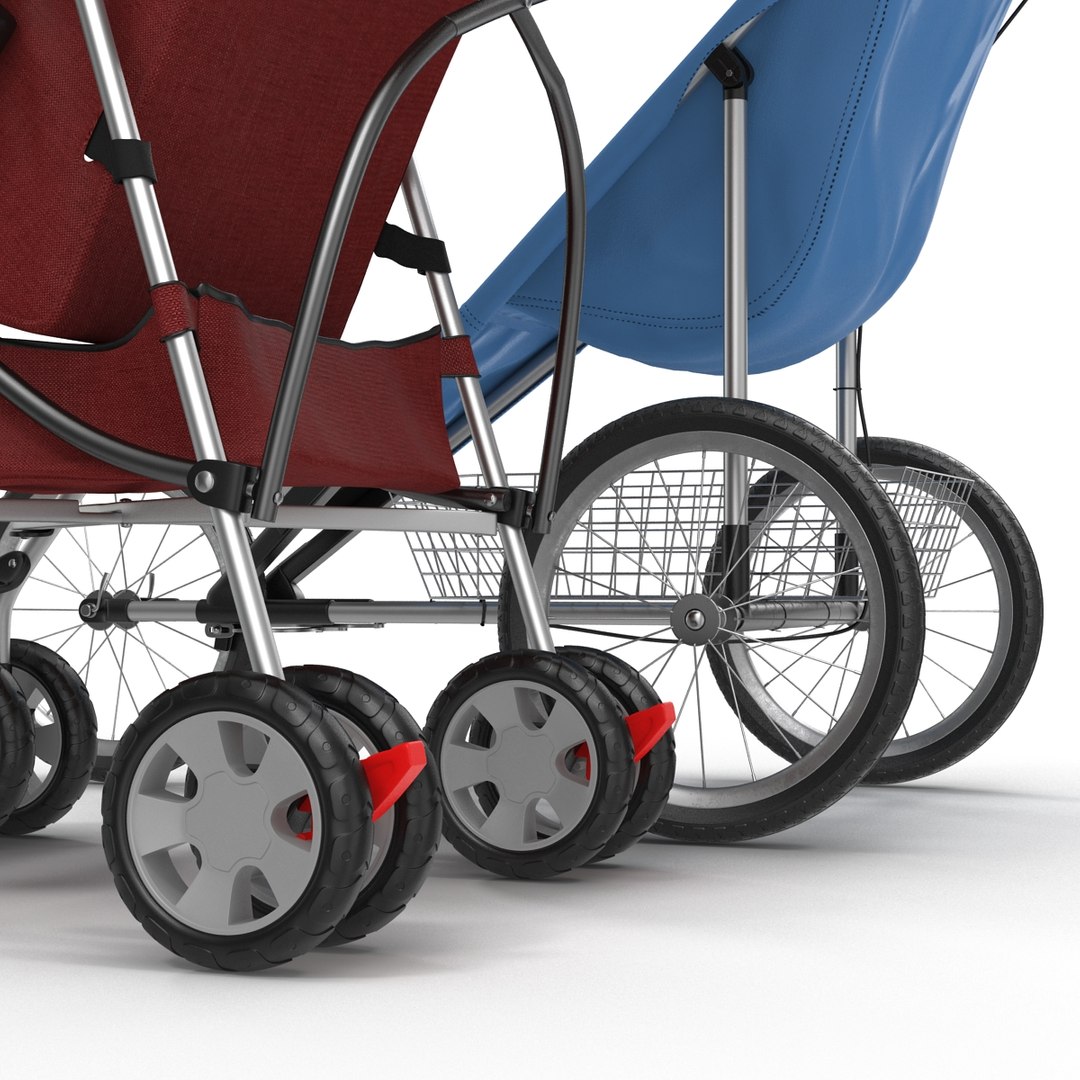 3d Model Baby Strollers Modeled 3