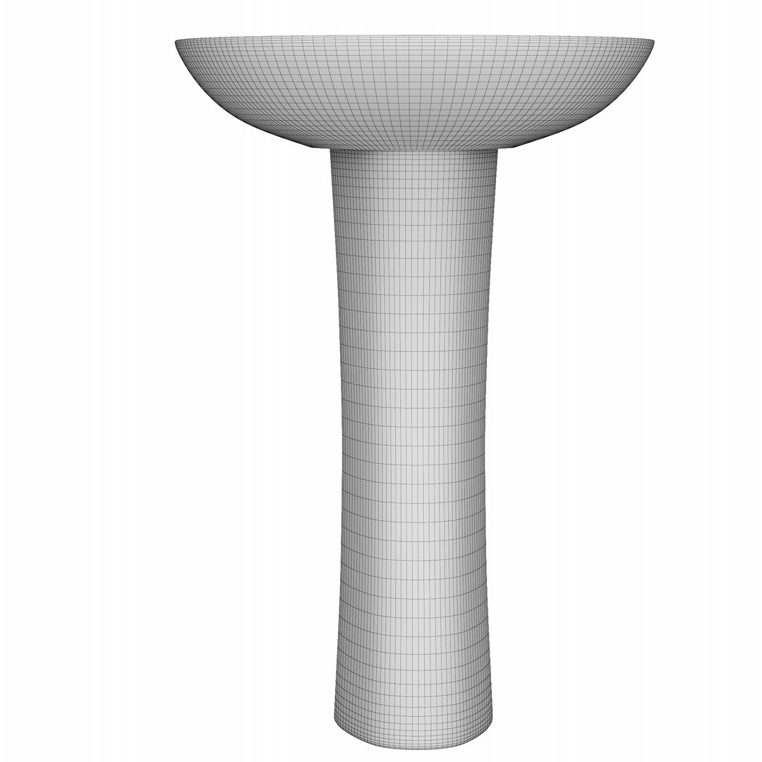 Pedestal half wash basin 3D model - TurboSquid 1692955