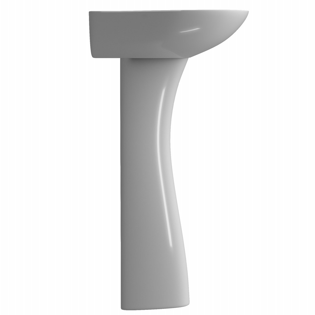Pedestal half wash basin 3D model - TurboSquid 1692955